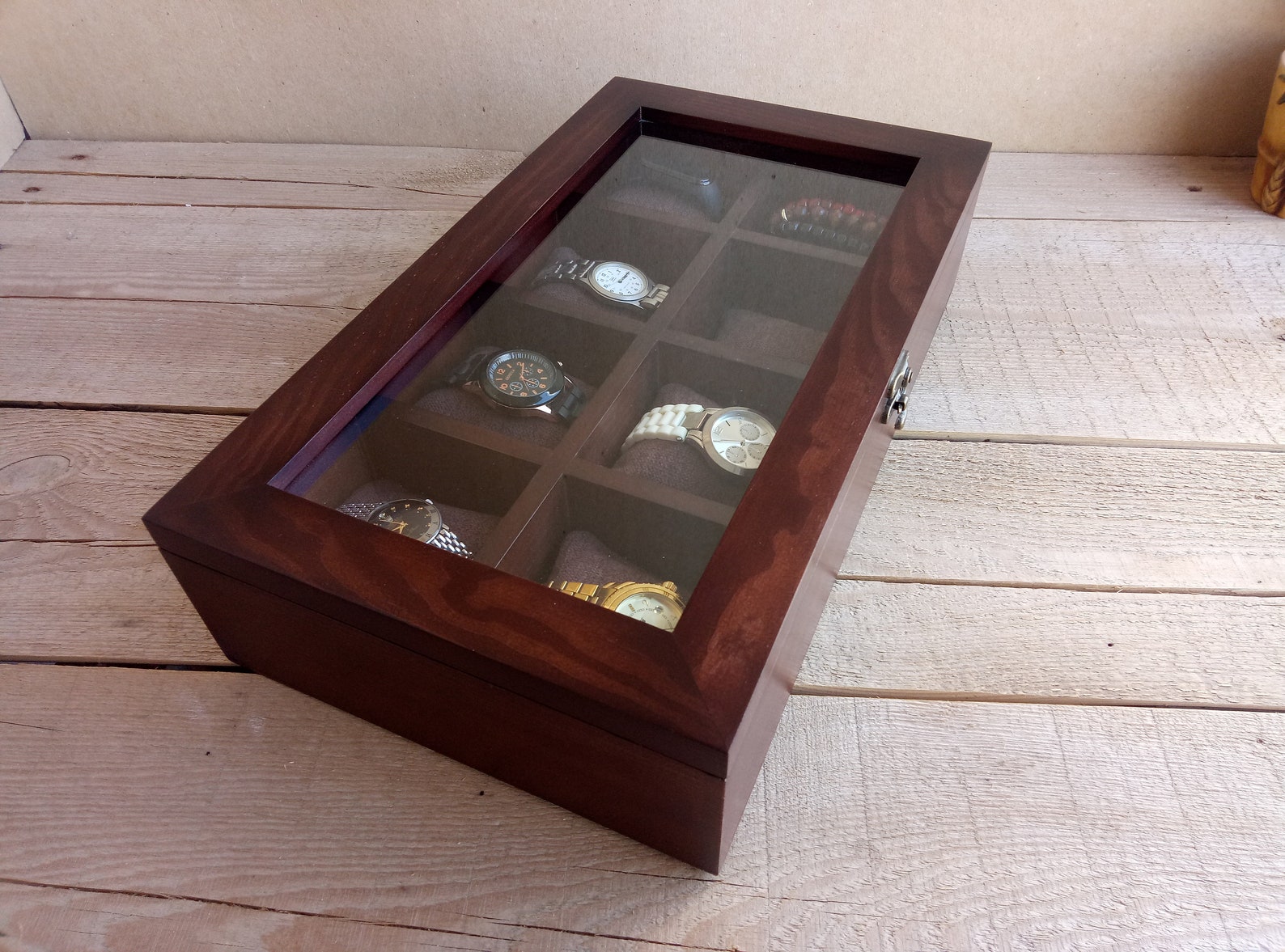 Watch Box 8 Compartment Watch Box Gifts for Men Watch | Etsy