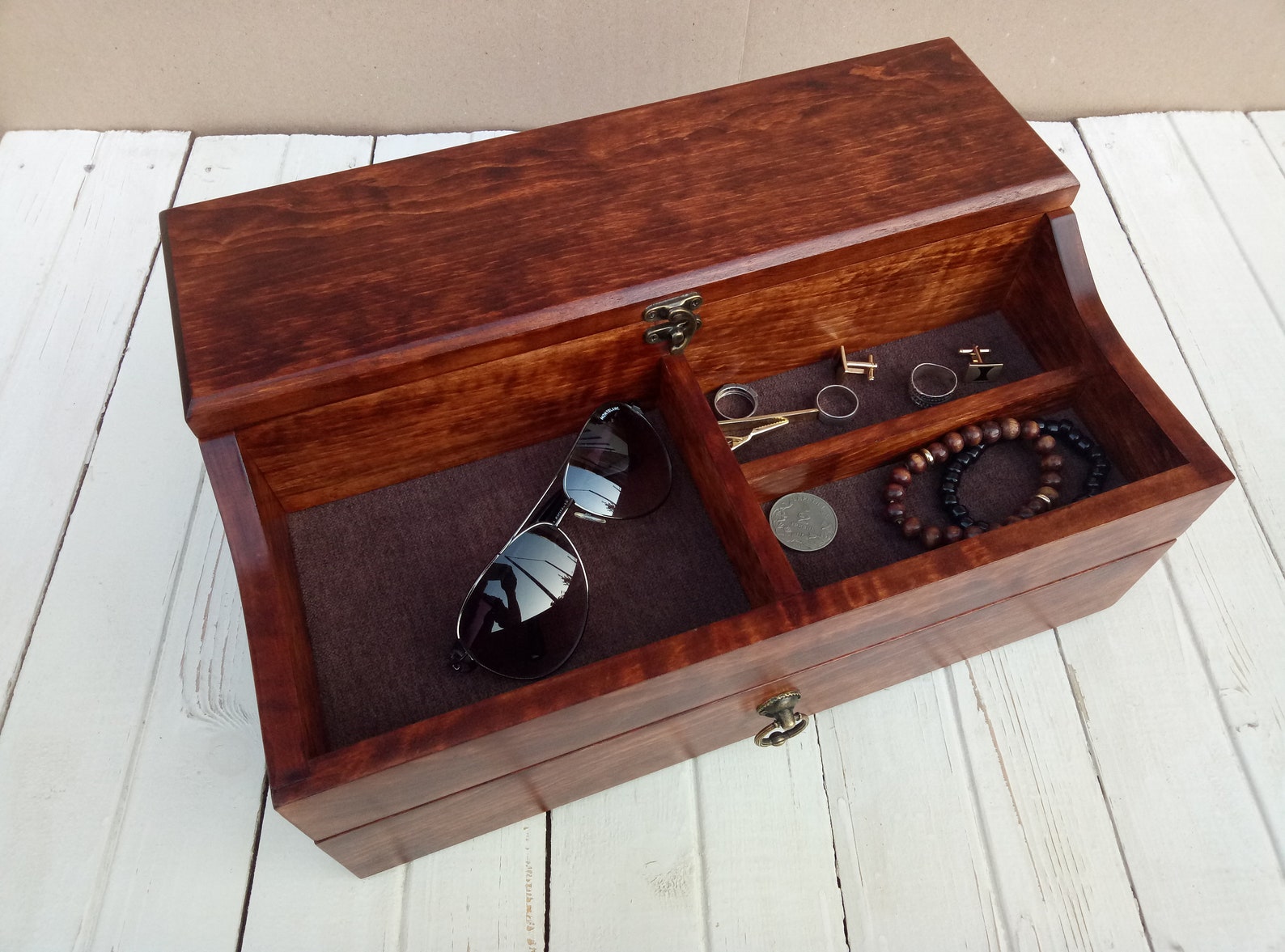 Men's Valet, Watch Case, Valet Box, Watch Box for Men, Boyfriend Gift ...