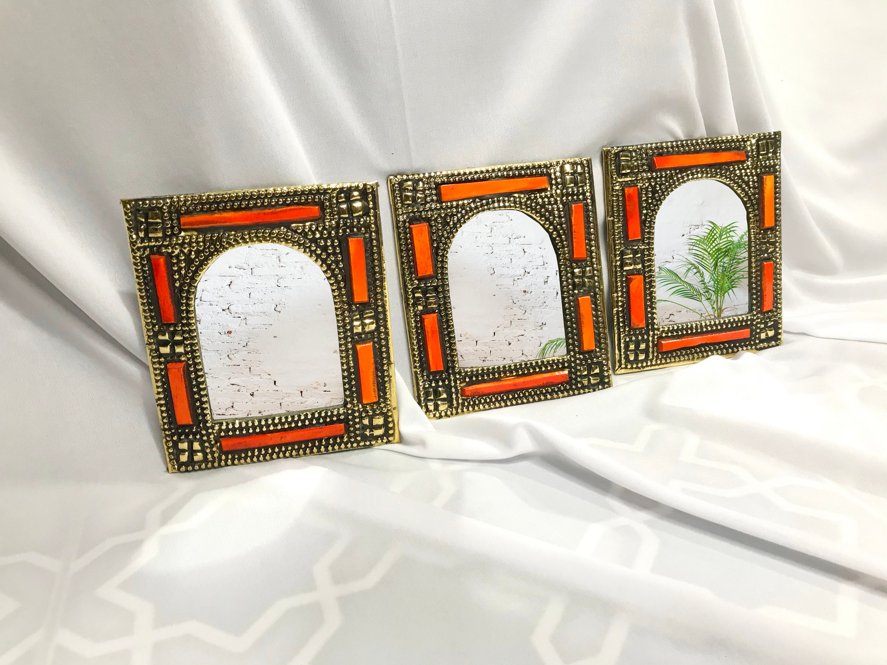 Set of 12 3 Moroccan Mirrors Gold Mirror Arch Mirrors | Etsy