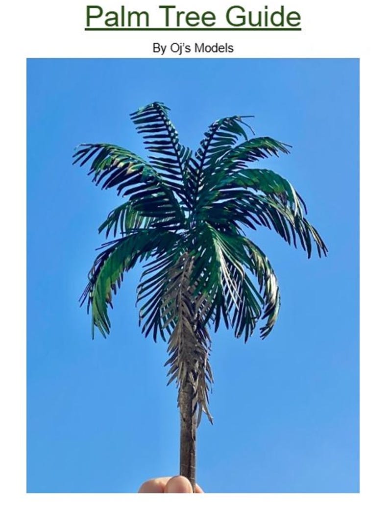 CRICUT Miniature Palm Tree Diorama Guide Realistic Model Tutorial - Etsy