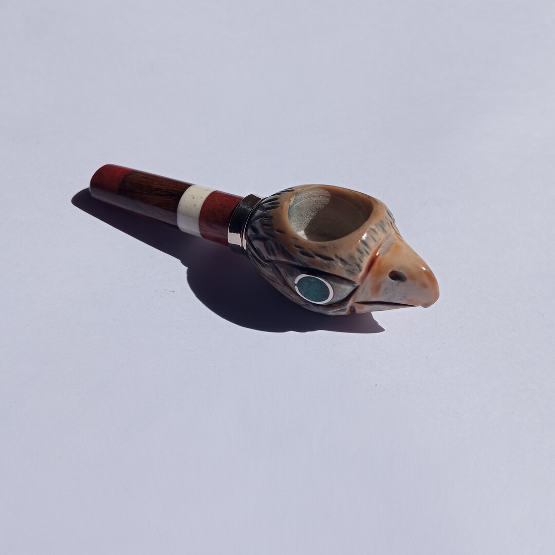 Bloodwood and Small Soap Stone Pipe - Etsy