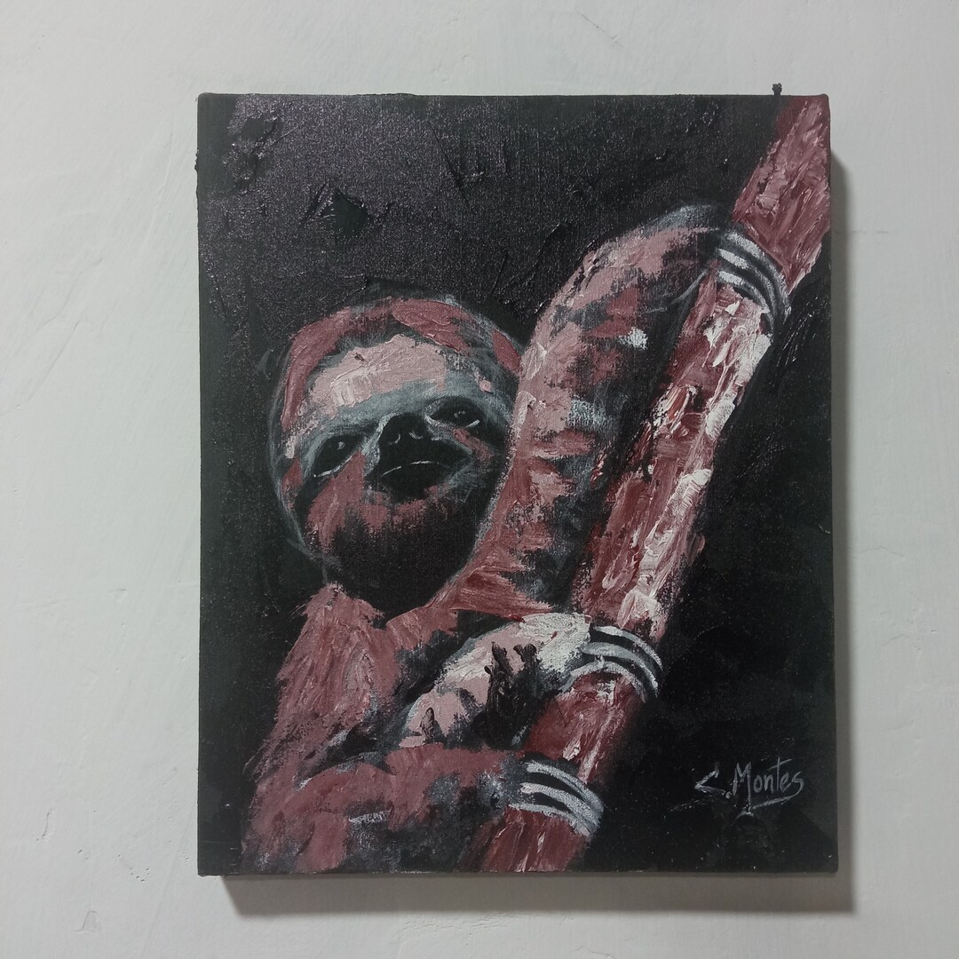 Original Peruvian Sloth Oil Painting - Etsy