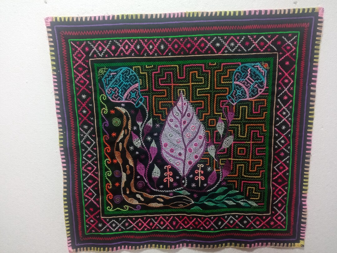 Shipibo Scarf Medicinal Plant 331 - Etsy