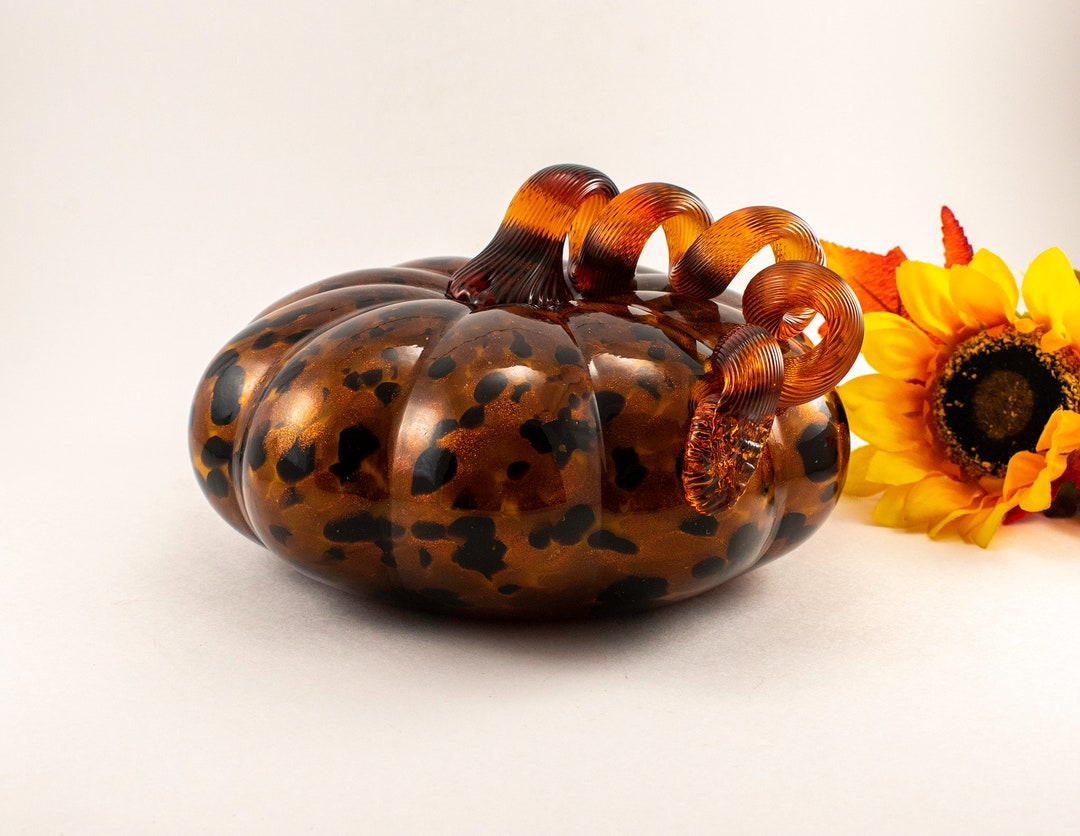 Art Glass Pumpkin - Gourd With Curled Stem. Beautiful for Fall ...