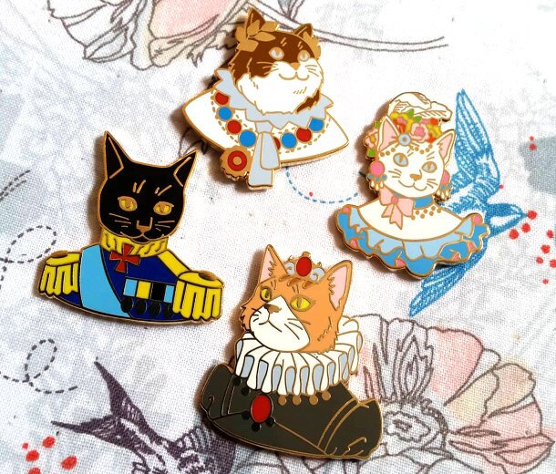Hard Enamel Pin Ginger Cat Lapel Pin Queen Elizabeth Brooch - Etsy