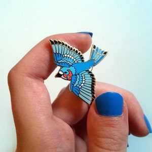 Hard Enamel Pin, Bluebird of Happiness, Something Blue, Unique Gift for ...