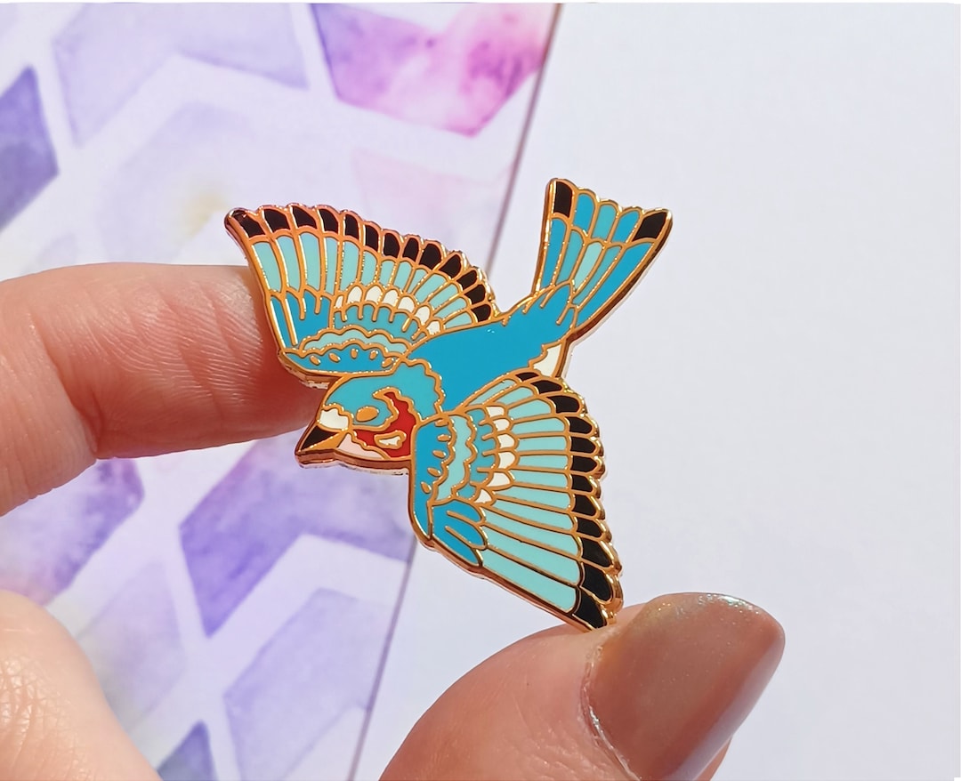 Hard Enamel Pin, Bluebird of Happiness, Something Blue, Unique Gift for ...