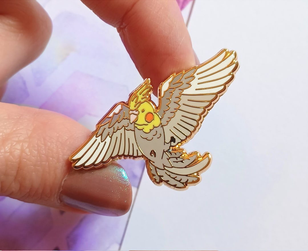 Hard Enamel Cockatiel Pin Pet Parrot Bird Lapel Pin Cute Pet Jewelry ...