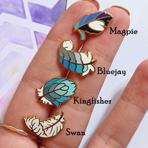 SET OF FOUR Mini Board Filler Pins Small Feather Brooch Set - Etsy