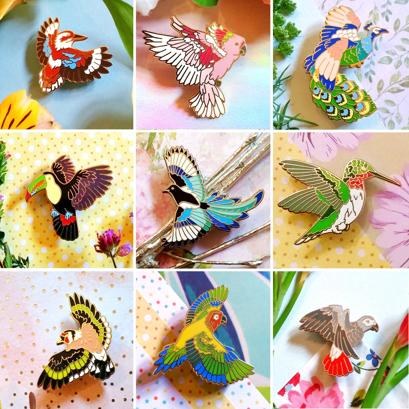 Hard Enamel Pin Bluebird of Happiness Something Blue Unique | Etsy