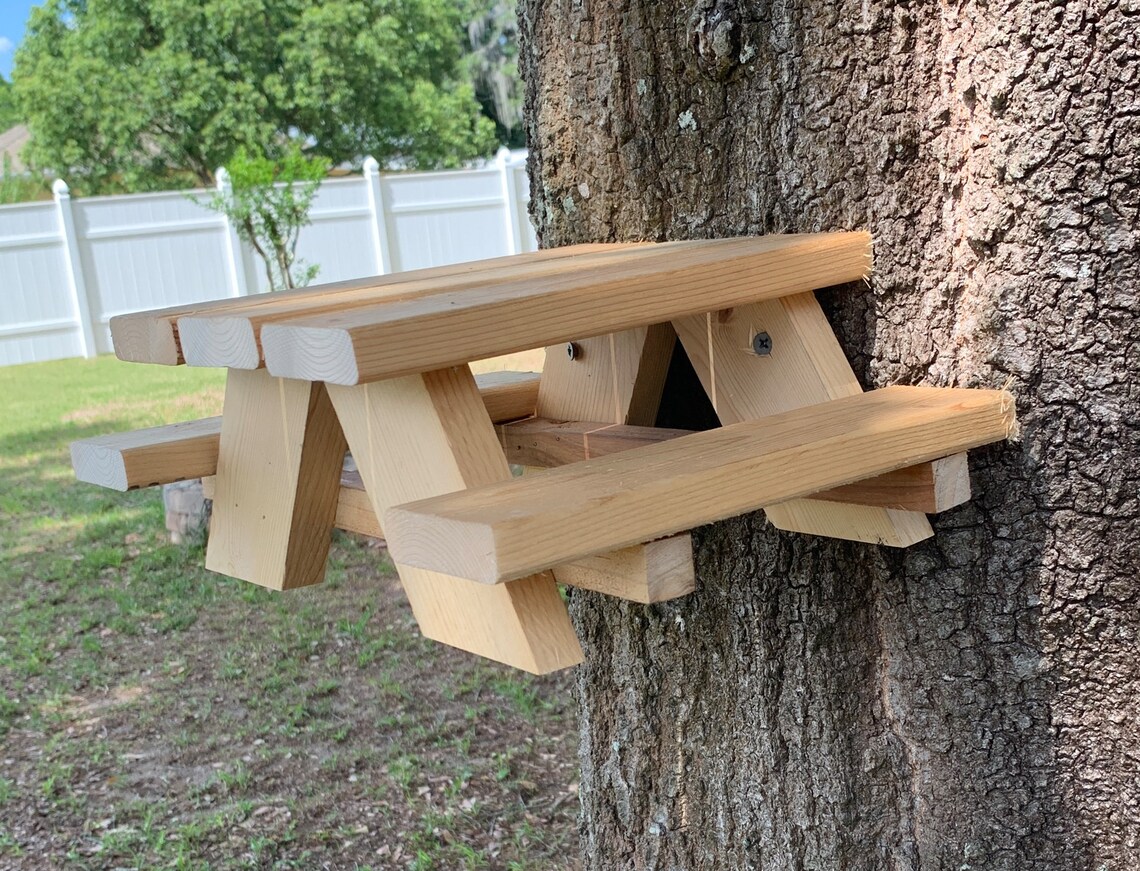 DIY Squirrel Picnic Table Feeder Plans PDF, Critter Table, Pet Buffet ...