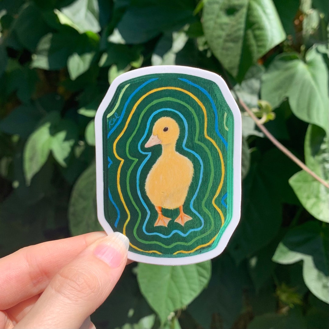 Funky Duckling Cute Baby Duck Waterproof Vinyl Sticker - Etsy