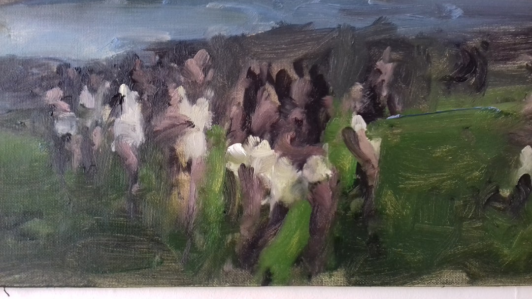 Cross Country Running Oil Painting on Canvas Board - Etsy