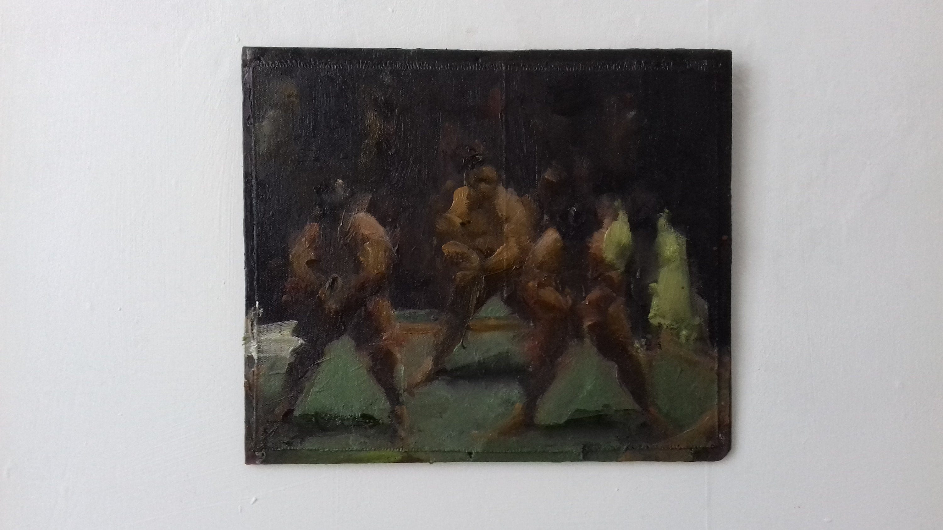 Sumo Wrestlers Painting Oil on Canvas Board Tokyo Japan - Etsy