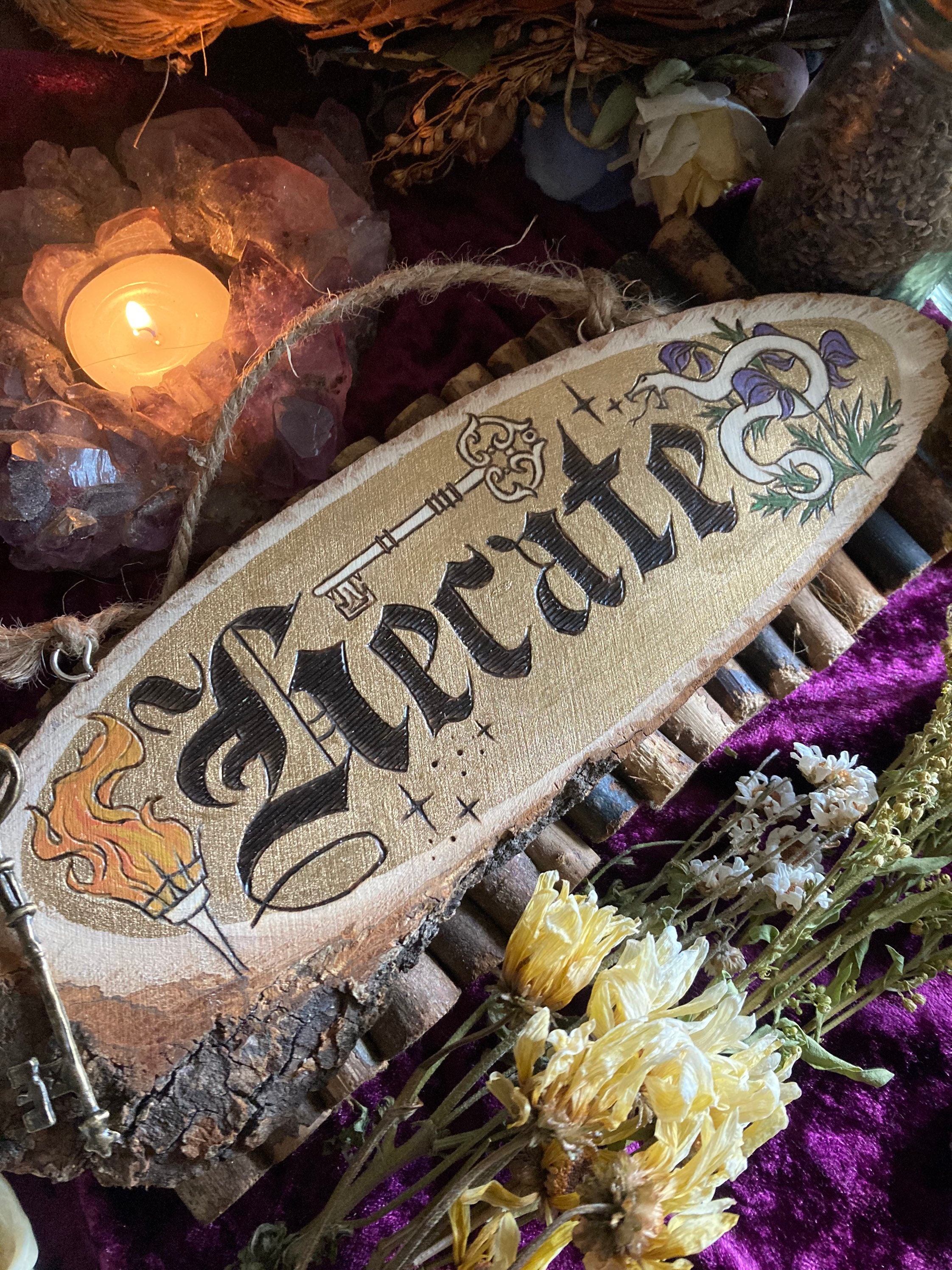 Hecate Altar Sign, Wall Sign, Hecate Wall Decor, Hekate, Altar Decor ...