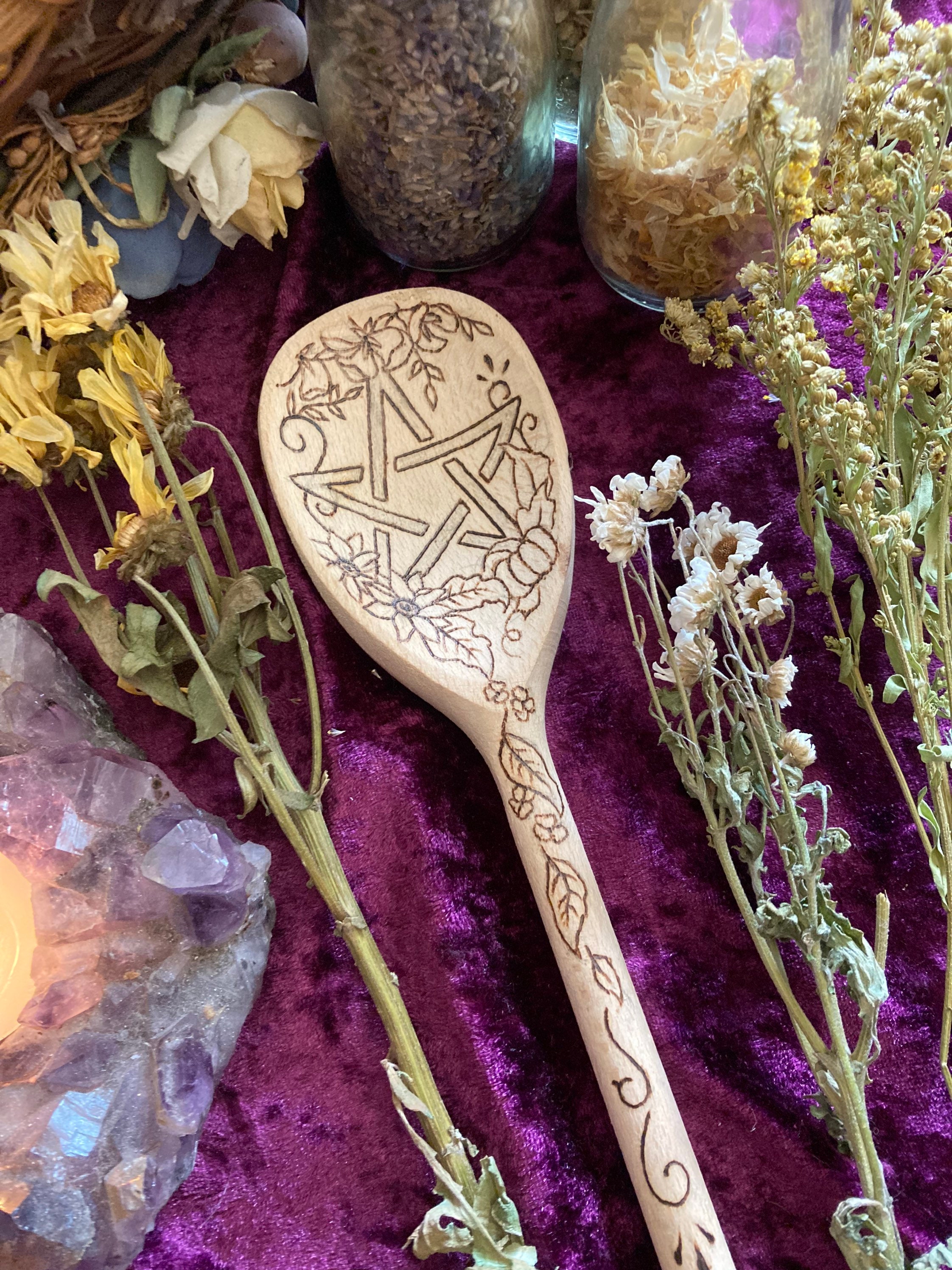 Pentagram Witches Spoon Kitchen Witch Witch Gift Witch - Etsy