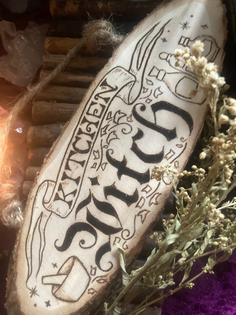 Kitchen Witch Sign, Kitchen Witch, Witch Wall Sign, Altar Sign, Pagan ...