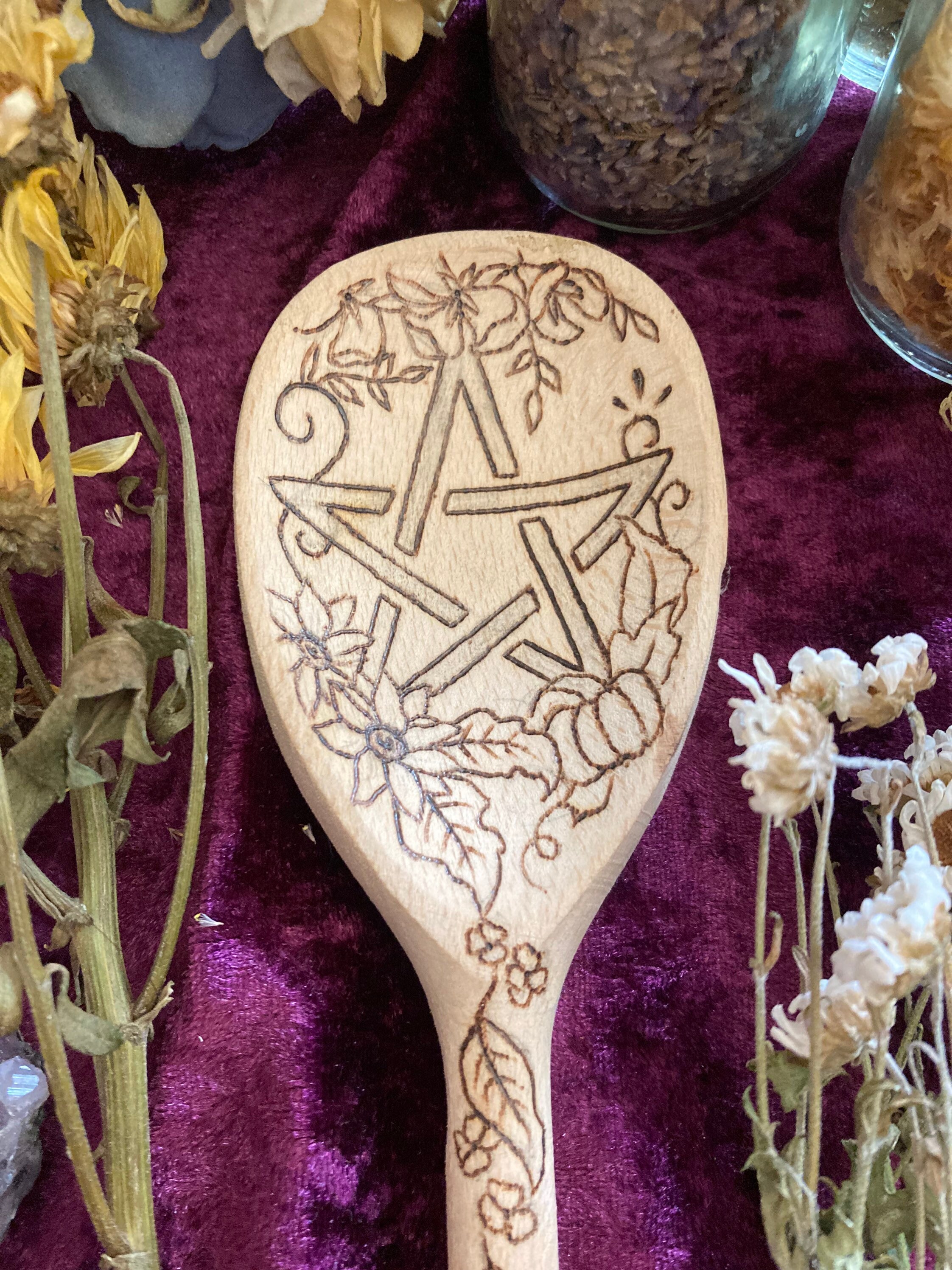 Pentagram Witches Spoon, Kitchen Witch, Witch Gift, Witch Spoon, Pagan ...
