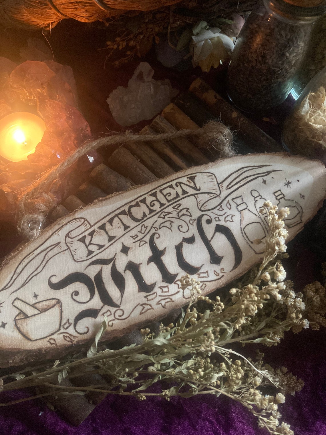 Kitchen Witch Sign, Kitchen Witch, Witch Wall Sign, Altar Sign, Pagan ...