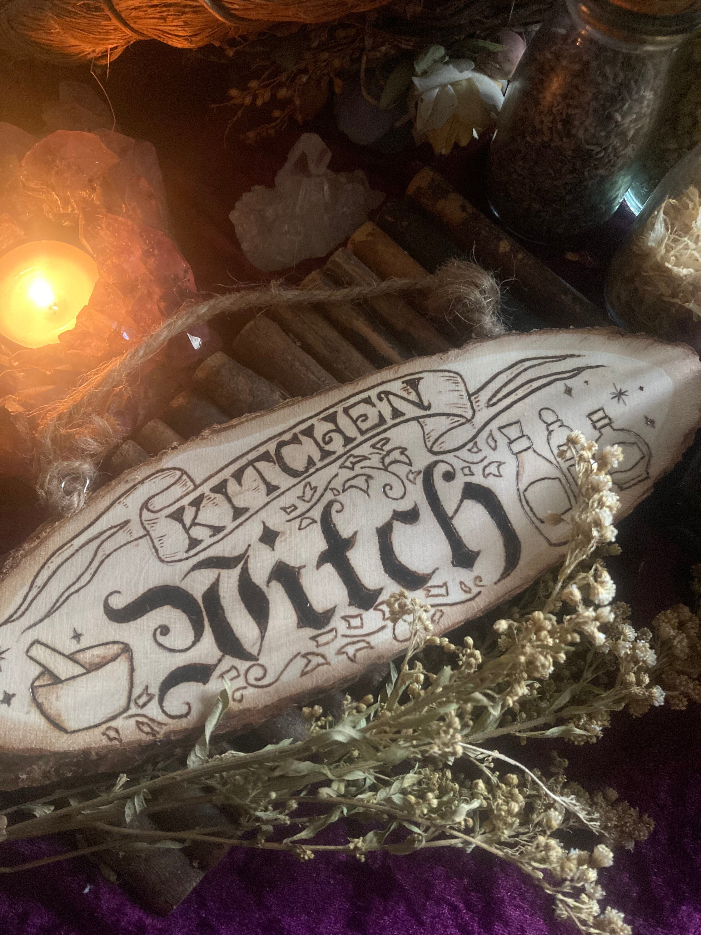 Kitchen Witch Sign, Kitchen Witch, Witch Wall Sign, Altar Sign, Pagan ...