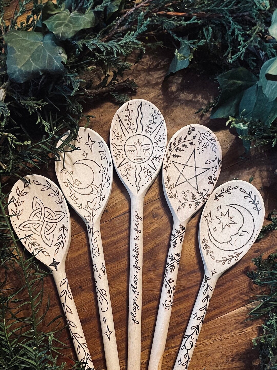 Witch Spoon, Witch Gift, Wooden Spoon, - Etsy