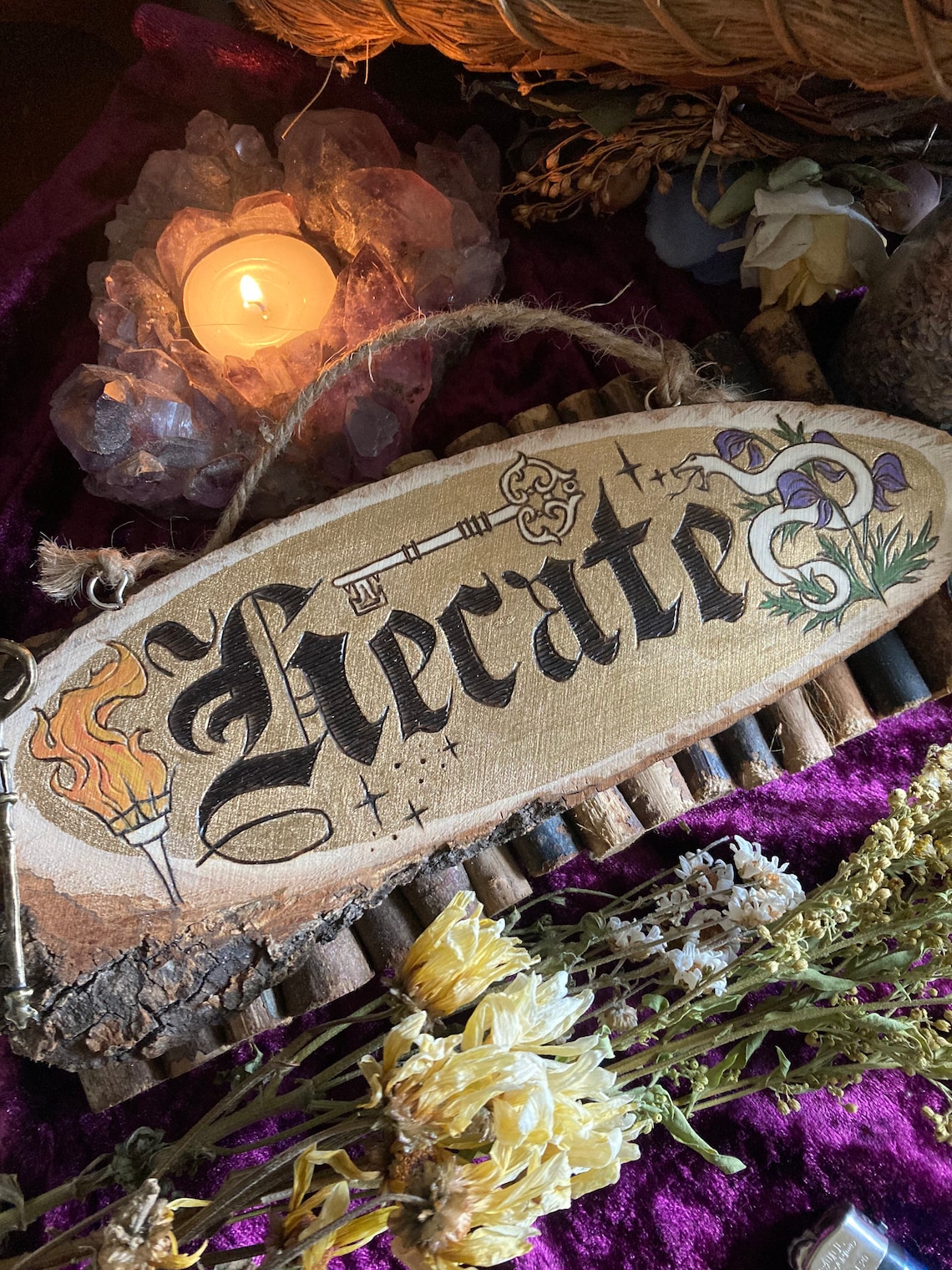 Hecate Altar Sign, Wall Sign, Hecate Wall Decor, Hekate, Altar Decor ...