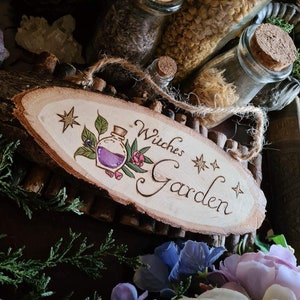 Witches Garden Wall Sign Witch Sign Door Sign Witch Wall - Etsy
