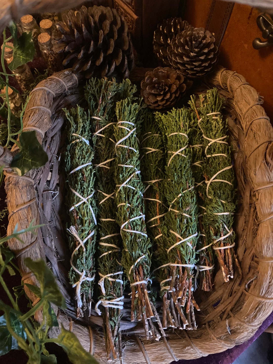 Cedar Smoke Cleansing Bundle, Cedar Incense, Incense, Witchcraft ...