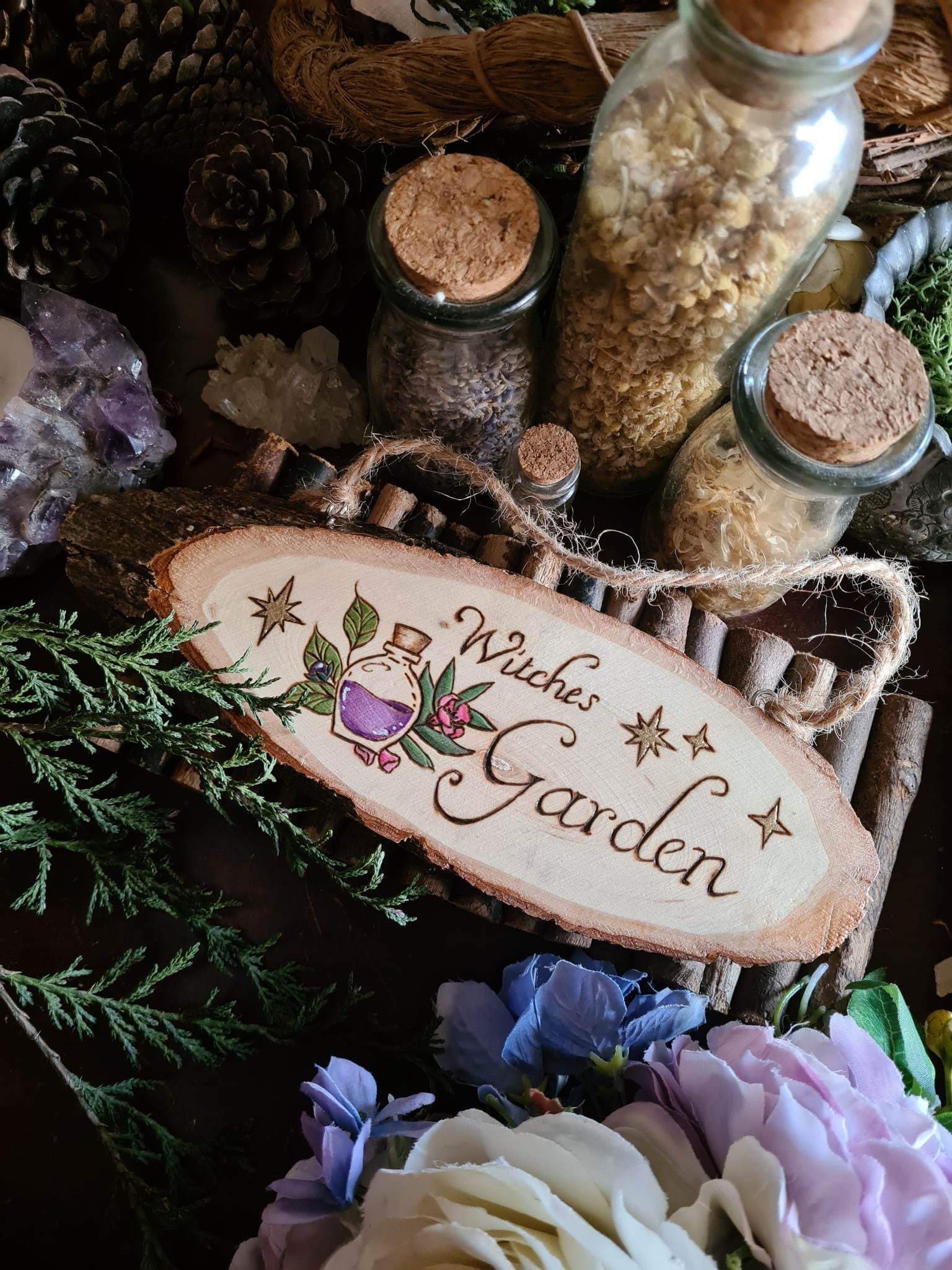Witches Garden Wall Sign, Witch Sign, Door Sign, Witch Wall Hanging ...