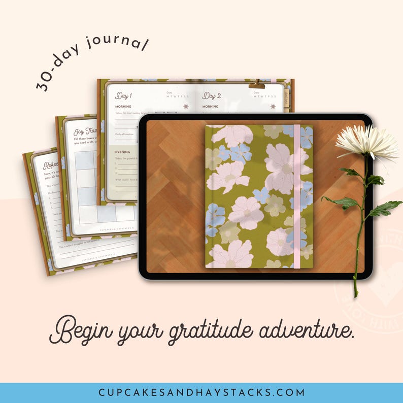 30-day Digital Gratitude Journal: Guided Prompts for Goodnotes ...