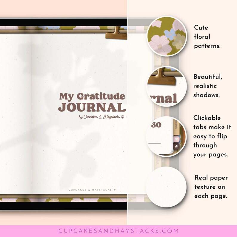 30-day Digital Gratitude Journal | Guided Digital Journal for Goodnotes ...