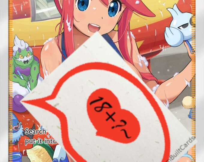 Skyla Full Art Holographic Pokemon Card Orica Custom Waifu Etsy