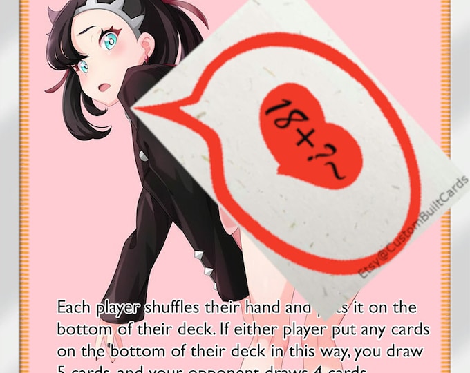 Marnie Full Art Holographic Pokemon Card Orica Custom Waifu Etsy