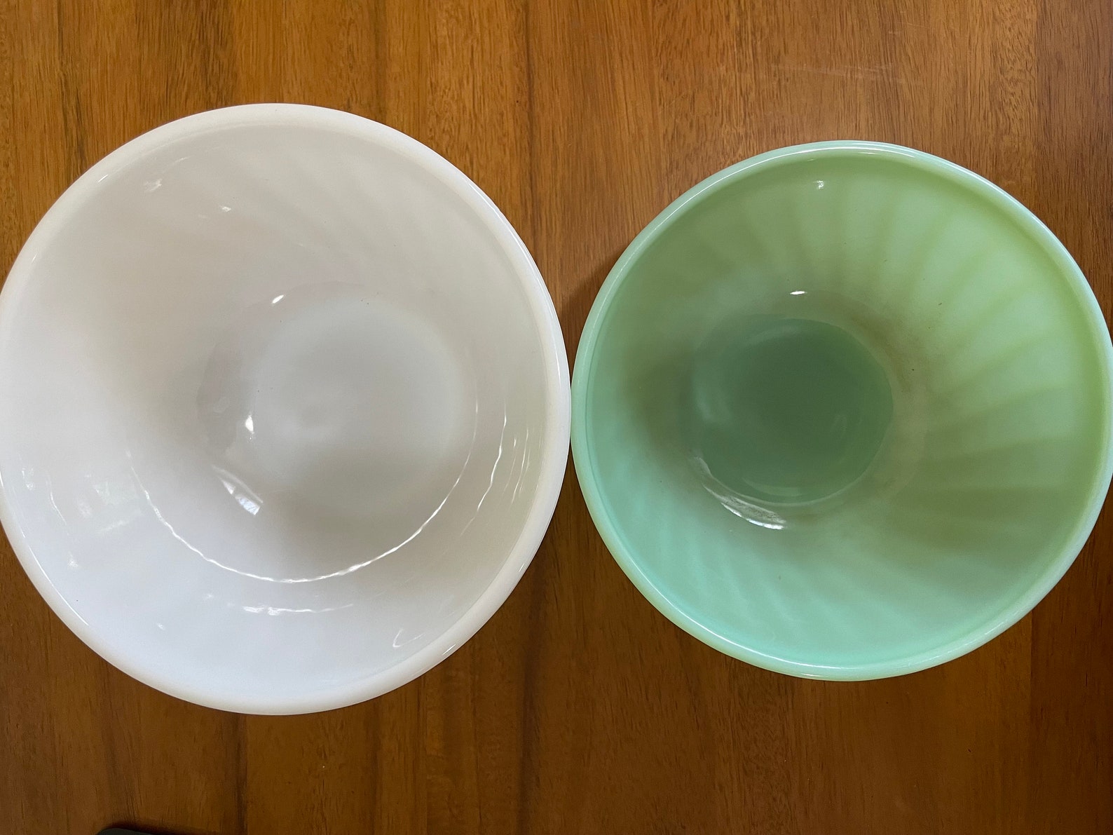 Jadeite Swirl Fire King Mixing Bowls - Etsy