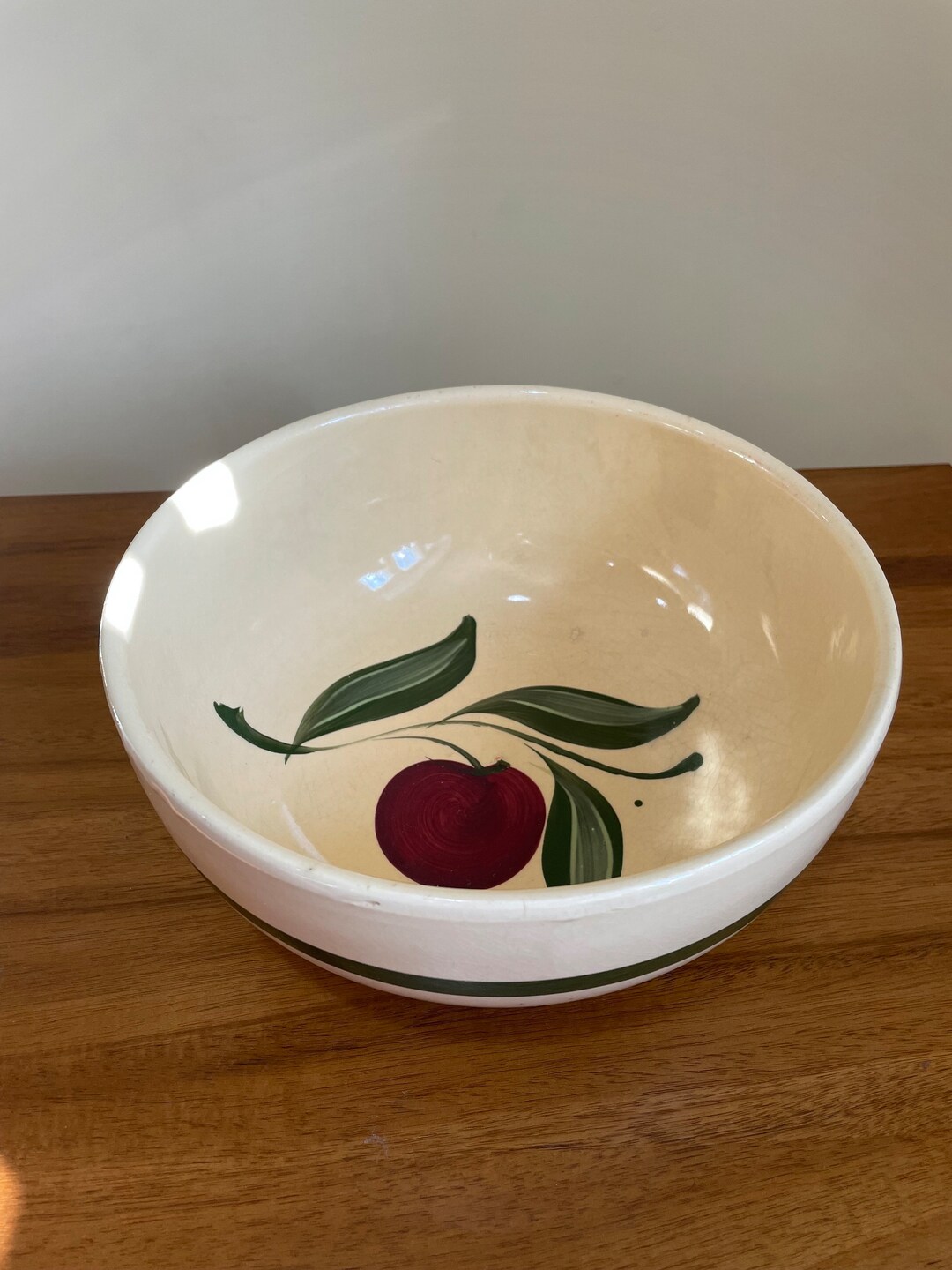 Watt Apple Stoneware Bowl - Etsy