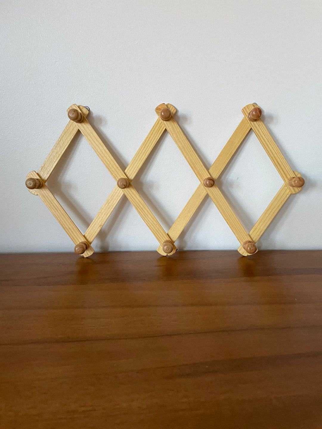 Blonde Wood Chunky Peg Rack - Etsy