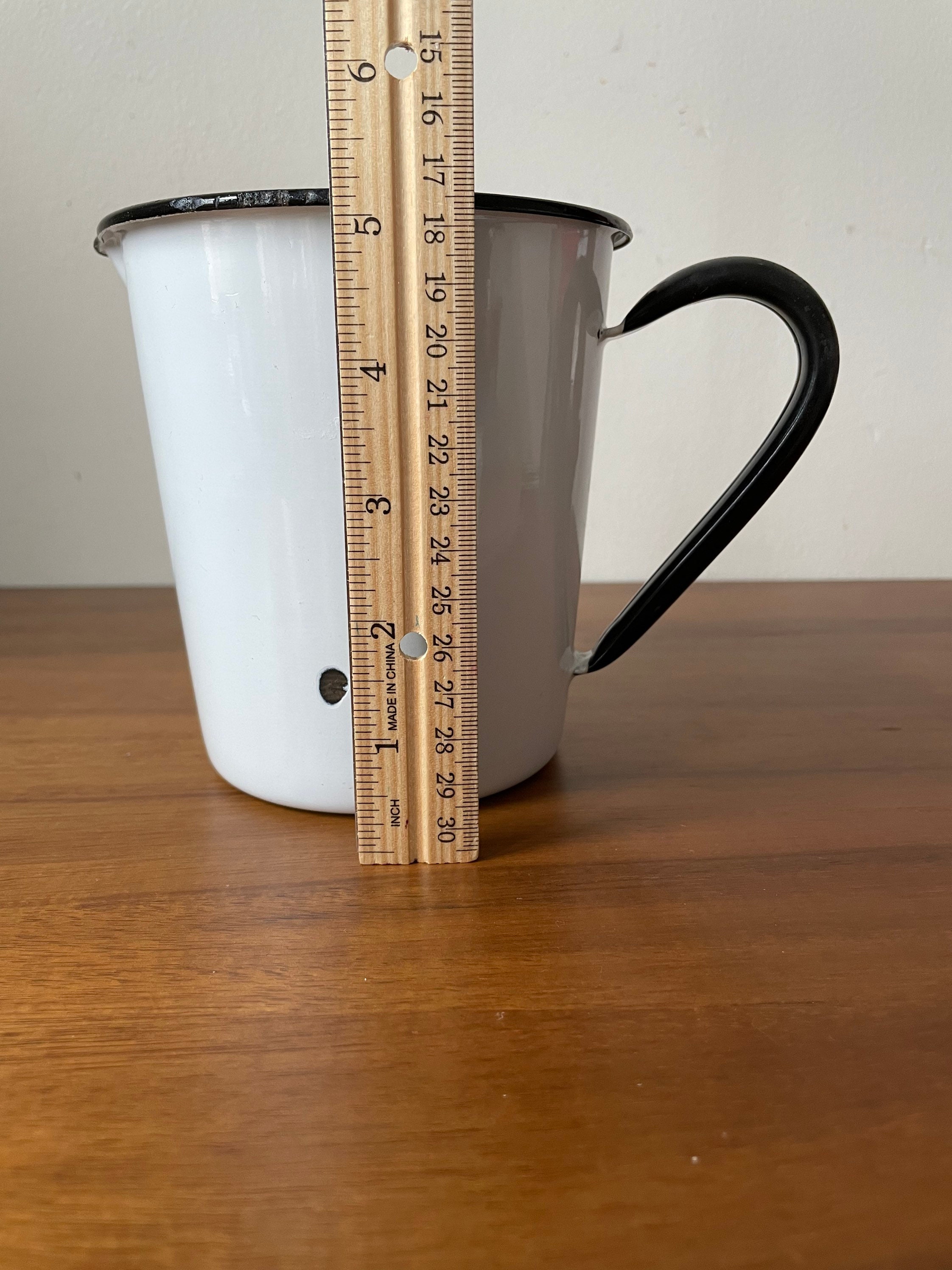 Vintage Enamel Measuring Pitcher - Etsy