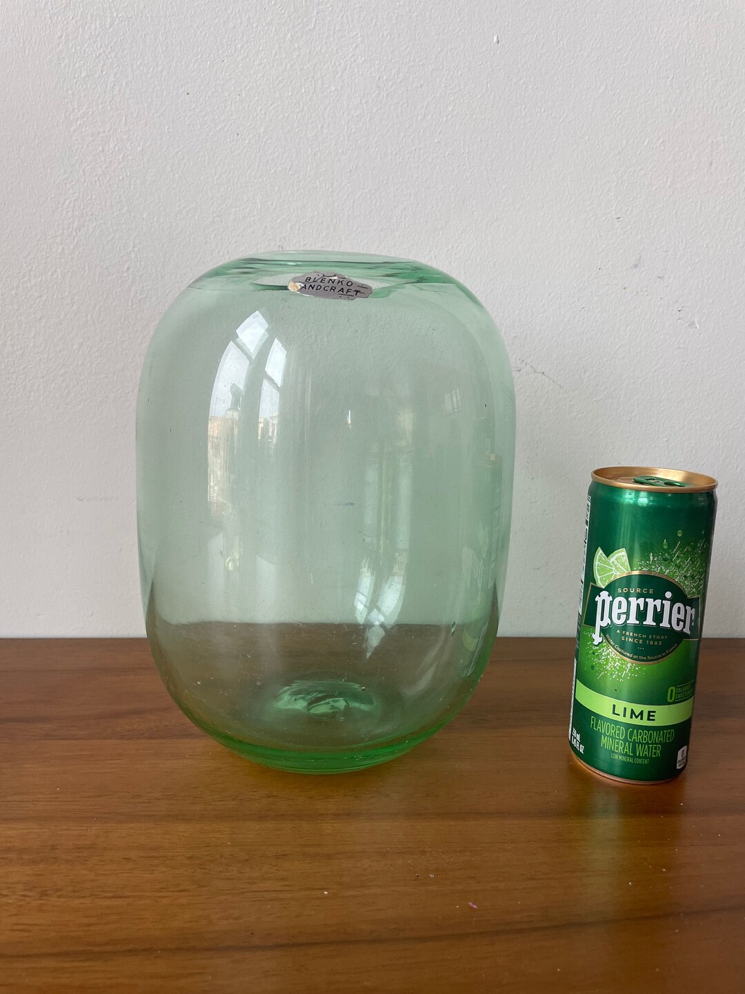 Blenko Handcraft Green Vase - Etsy