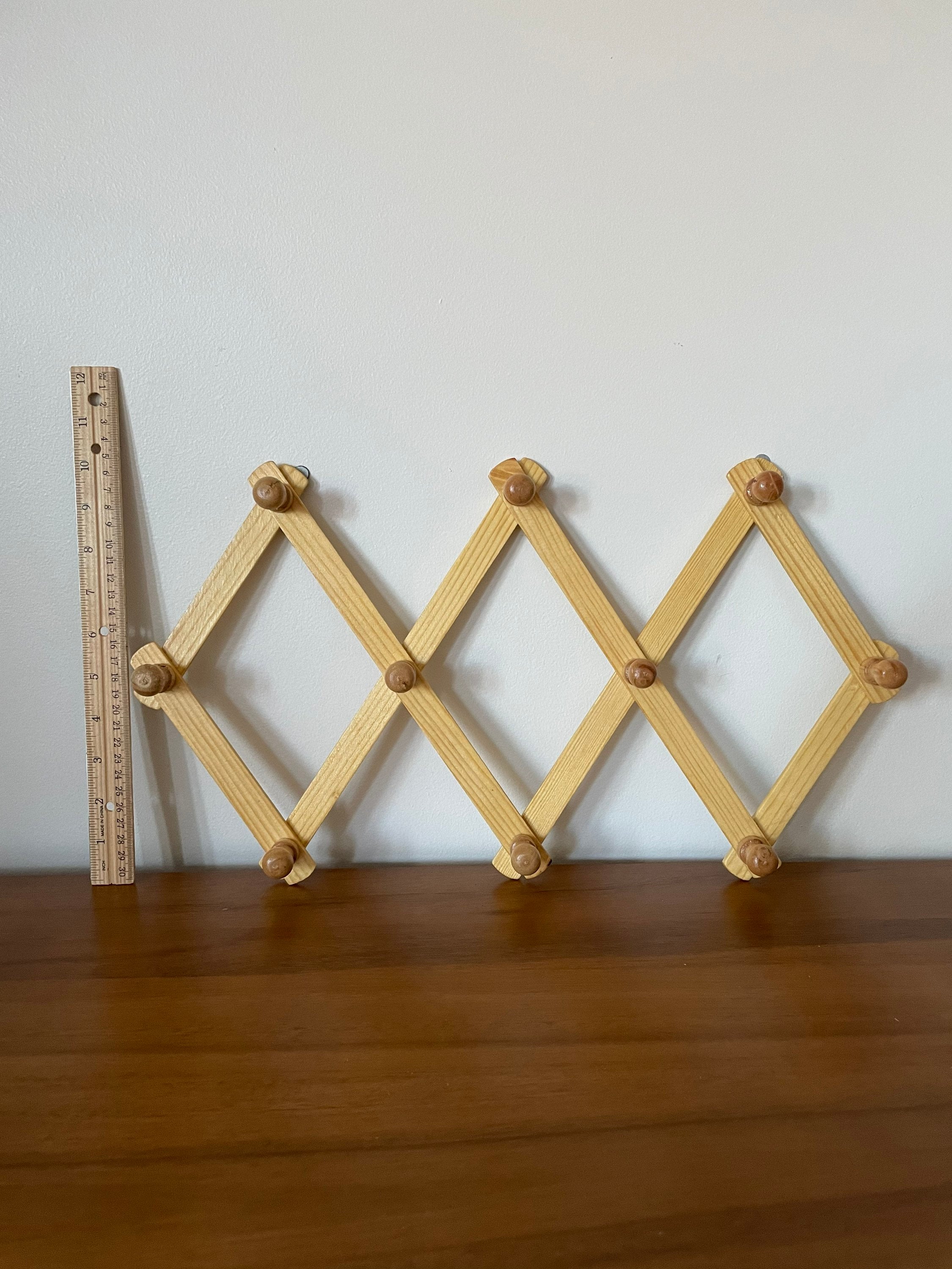 Blonde Wood Chunky Peg Rack - Etsy