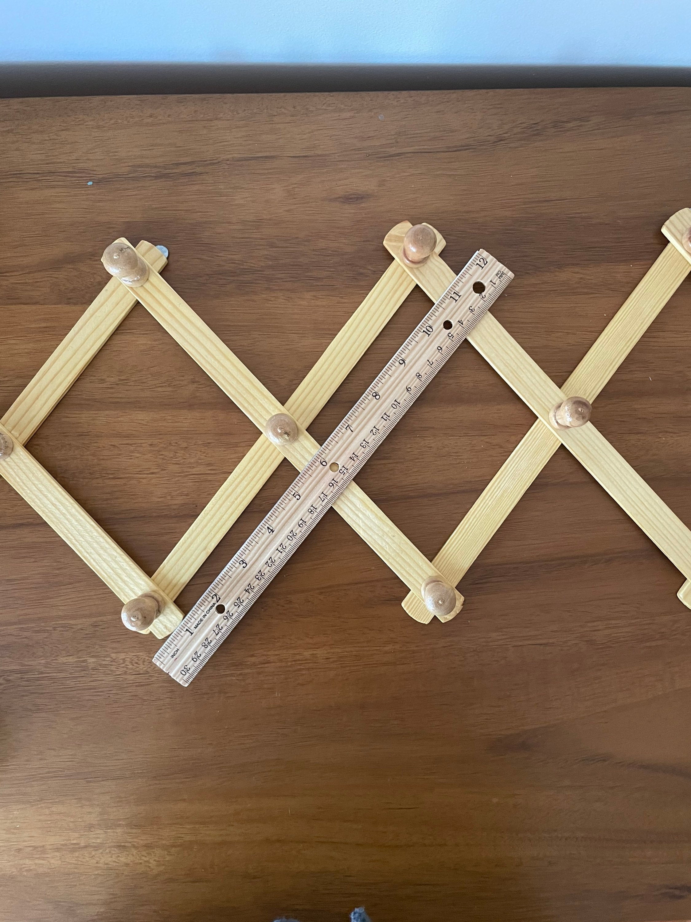 Blonde Wood Chunky Peg Rack - Etsy