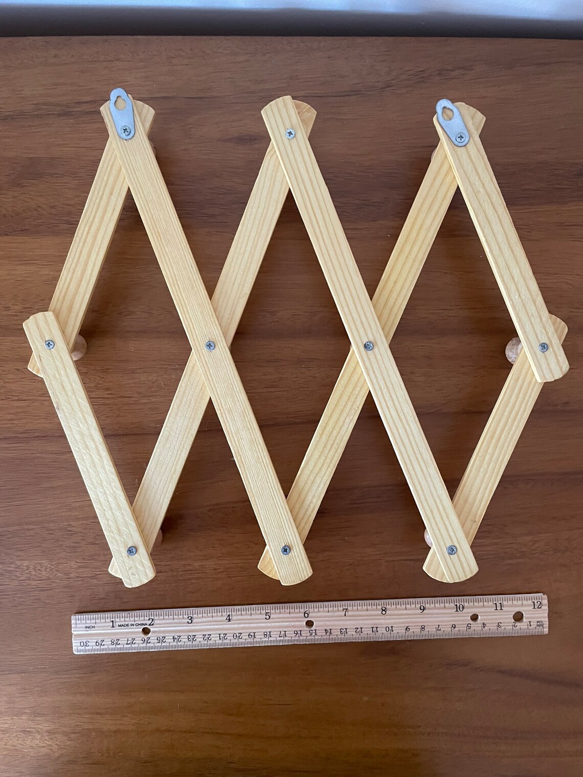 Blonde Wood Chunky Peg Rack - Etsy