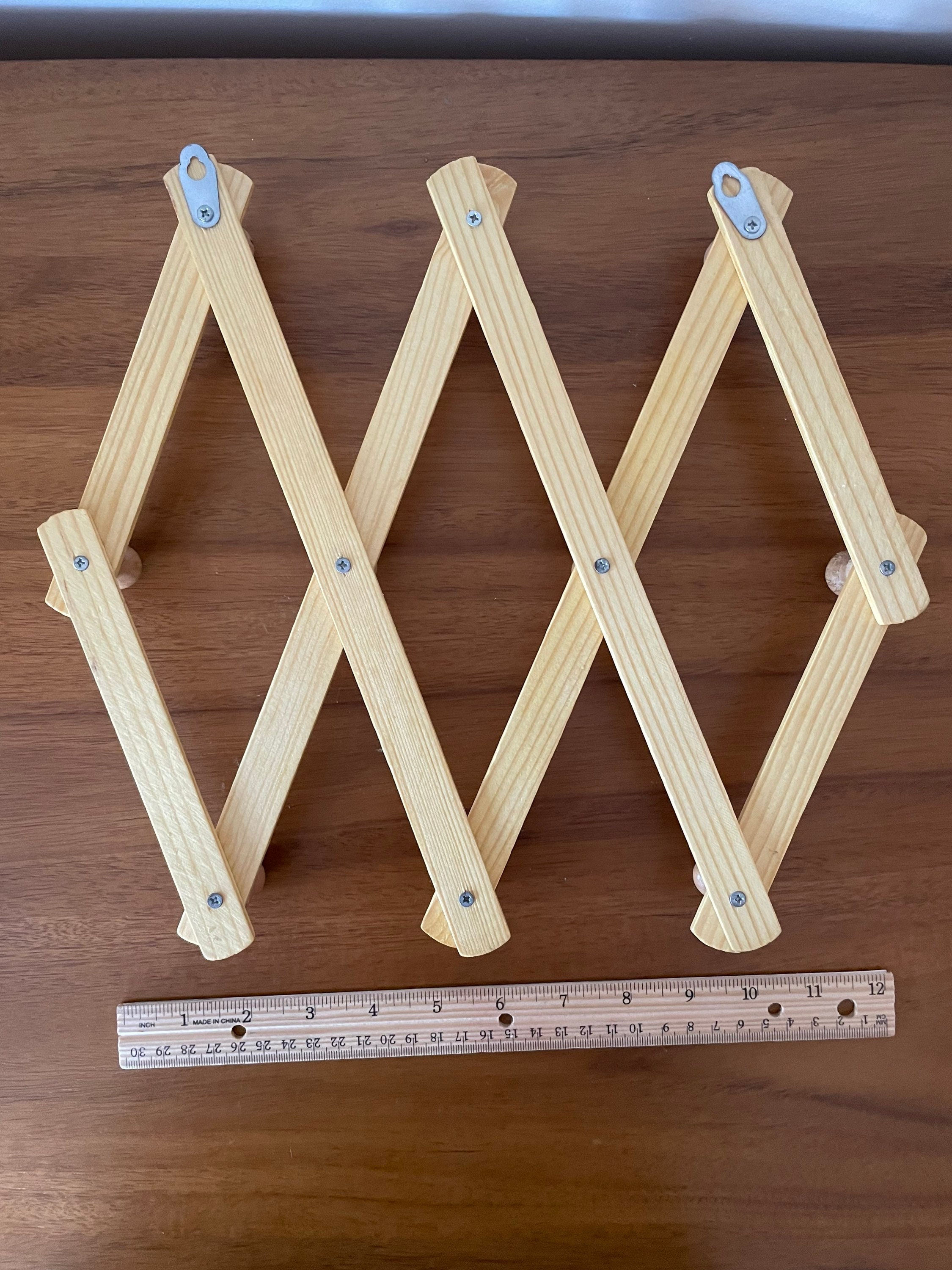 Blonde Wood Chunky Peg Rack - Etsy