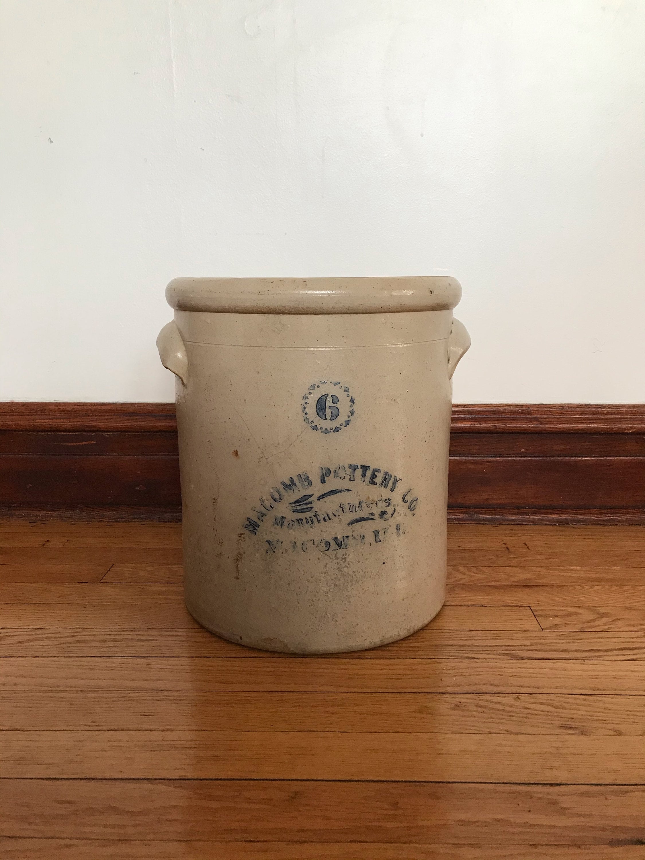 Macomb IL Pottery Stoneware Crock - Etsy