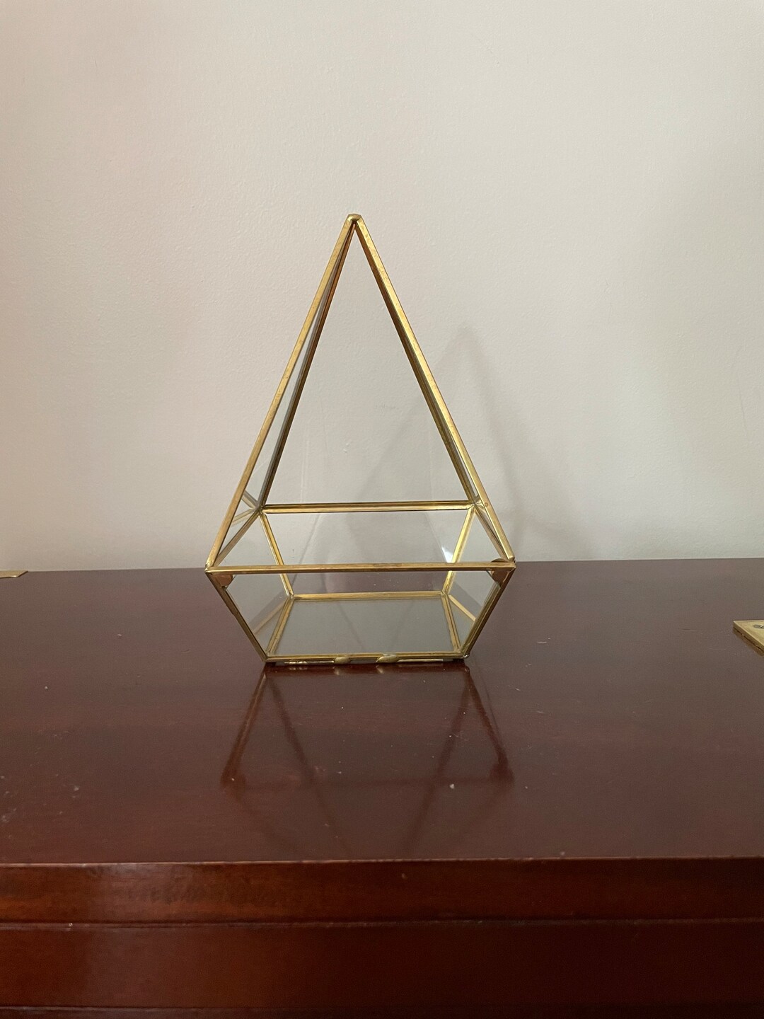 Brass and Glass Prism Display - Etsy