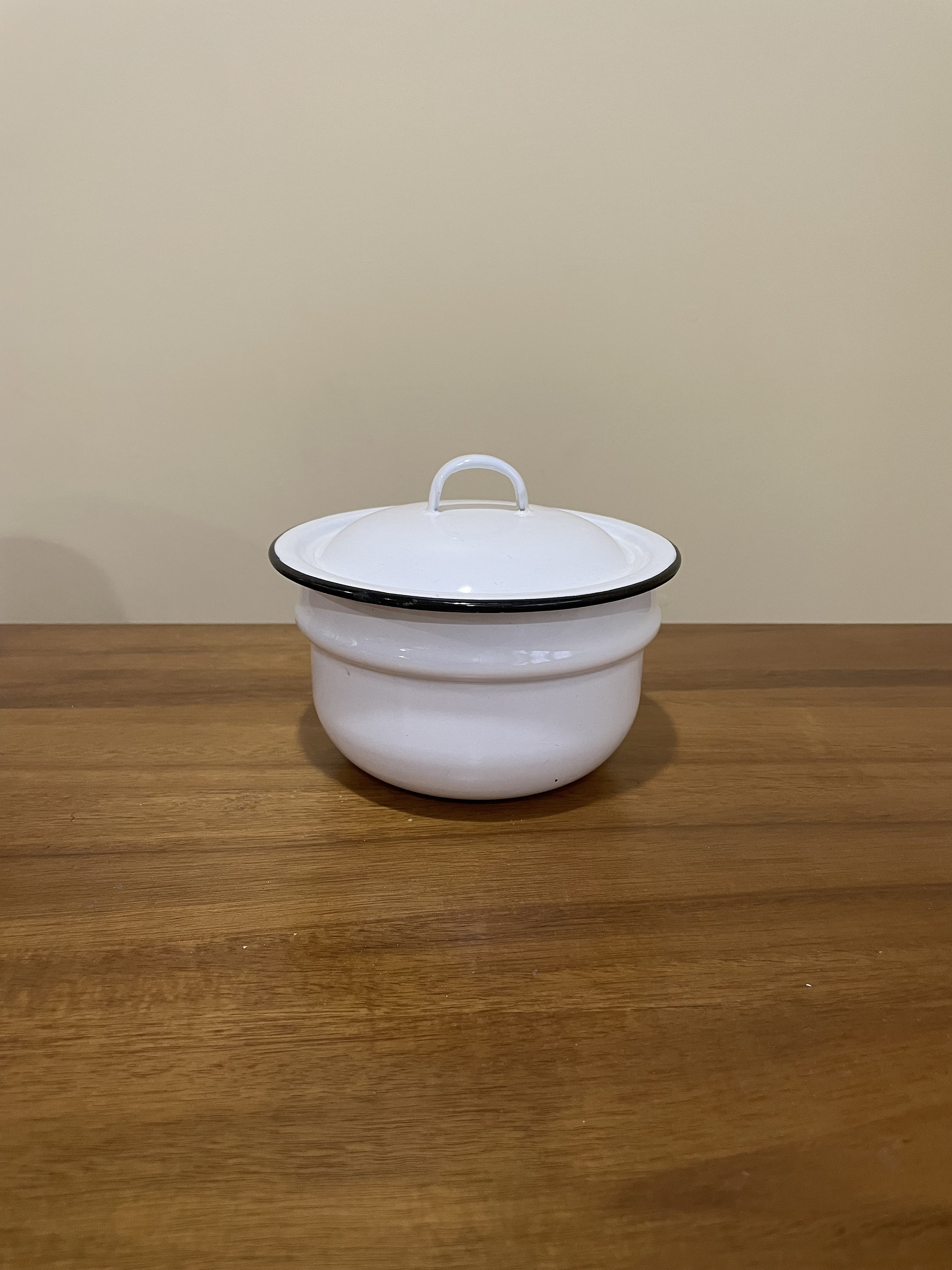 Round Enamel Container - Etsy