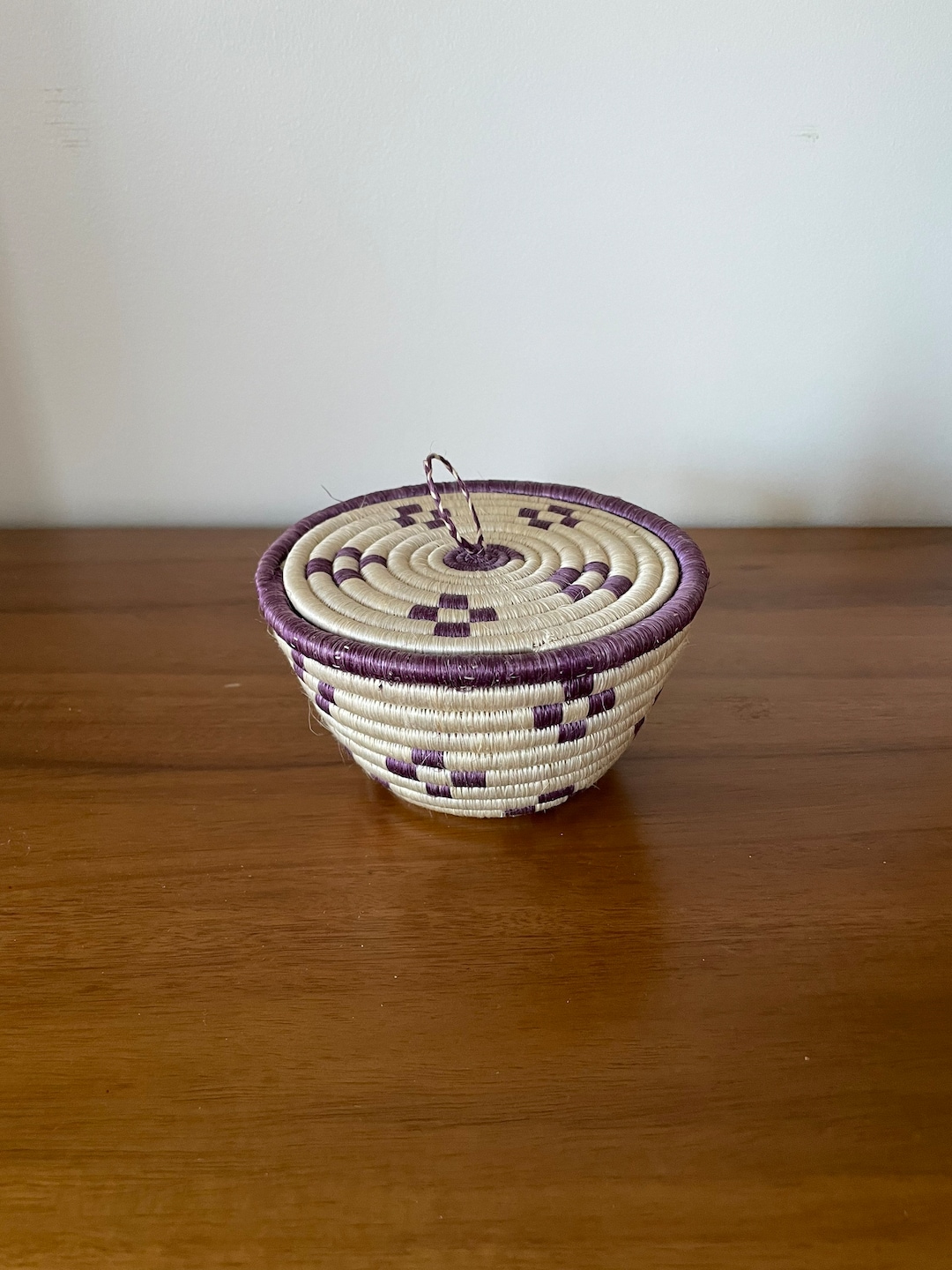 Handmade Basket With Lid, Rwanda - Etsy