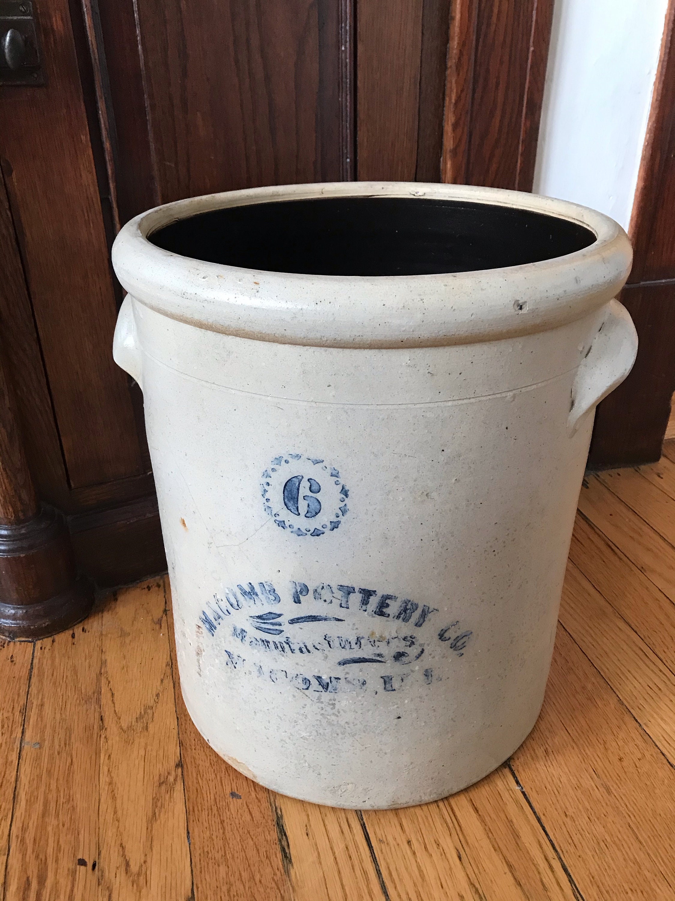Macomb IL Pottery Stoneware Crock - Etsy
