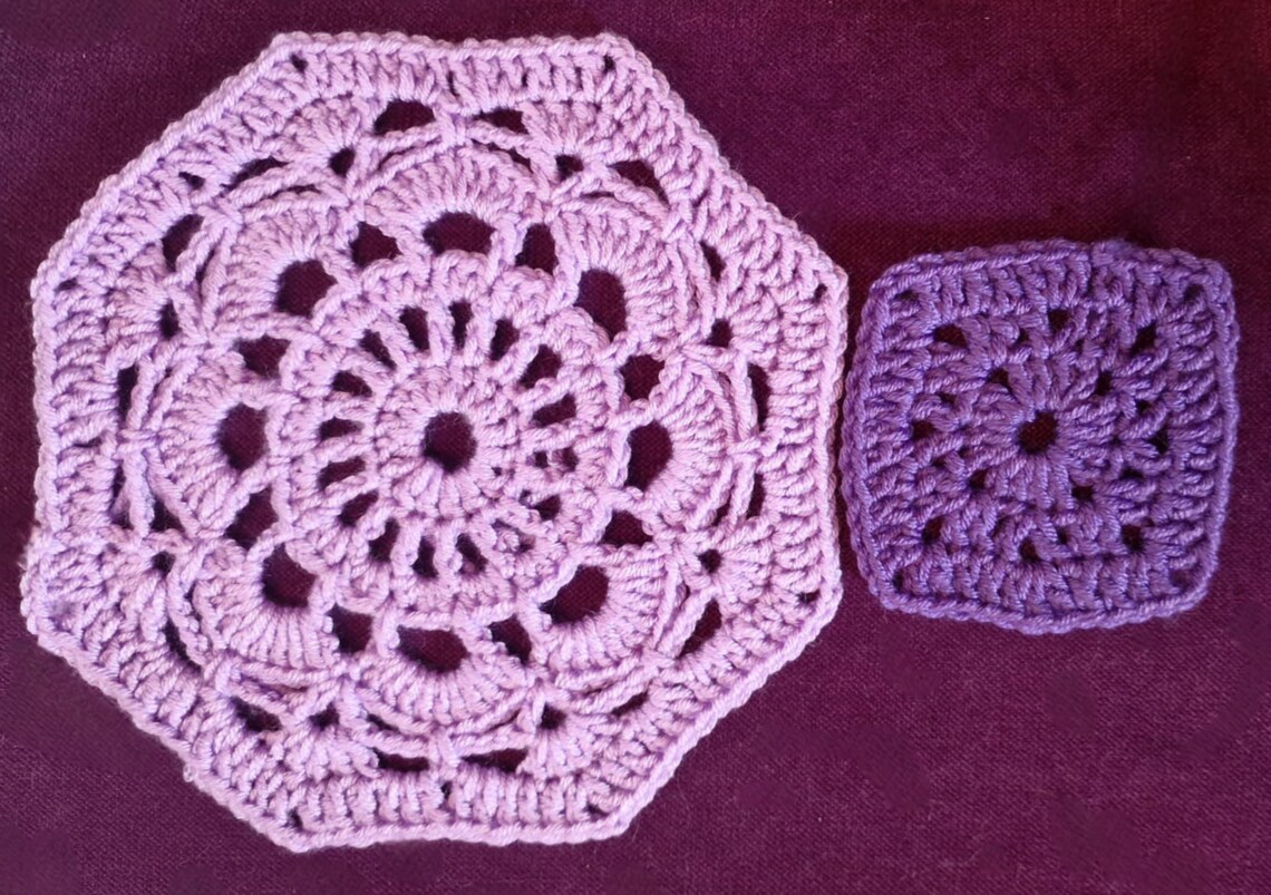 Cobweb Granny Square Octagon - Crochet Pattern and Plans for Making ...
