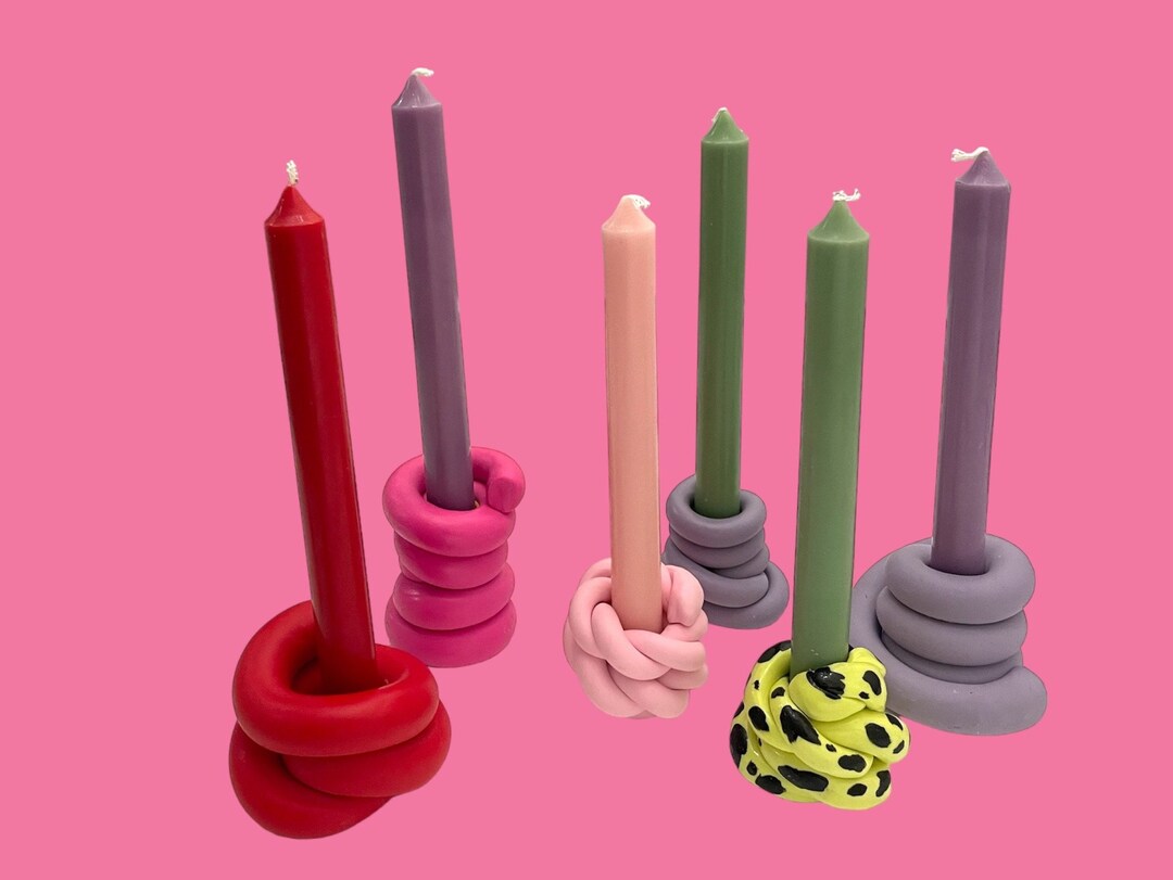 Hot Pink Kristy Candle Holder - Etsy