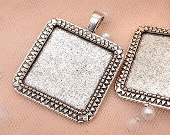 1 Inch Cabochon Setting-moon Blank Pendant Trays-cabochon - Etsy